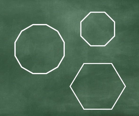 How to find the interior angle of a regular 12-sided polygon